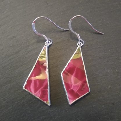 Old Country Roses - Shard Earrings - Broken China Jewellery - UK